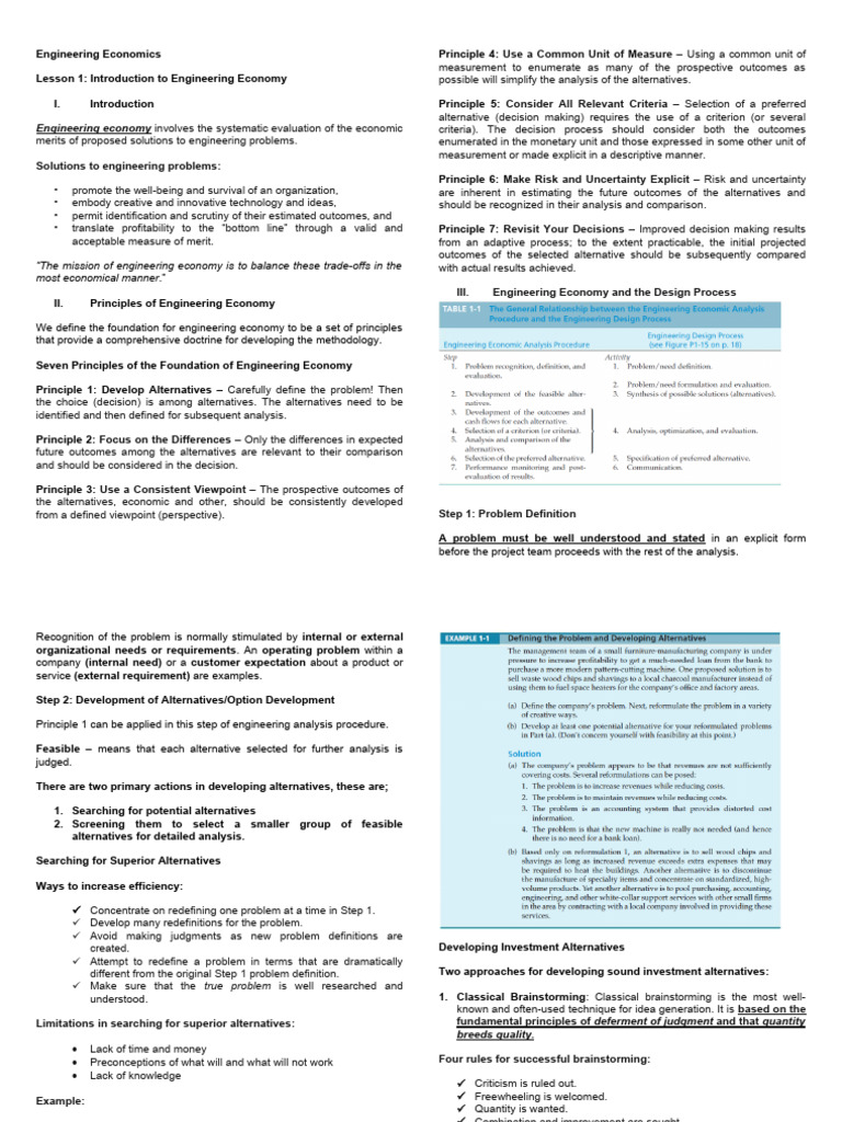 Engineering Economics Notes | PDF | Demand | Mathematical Optimization