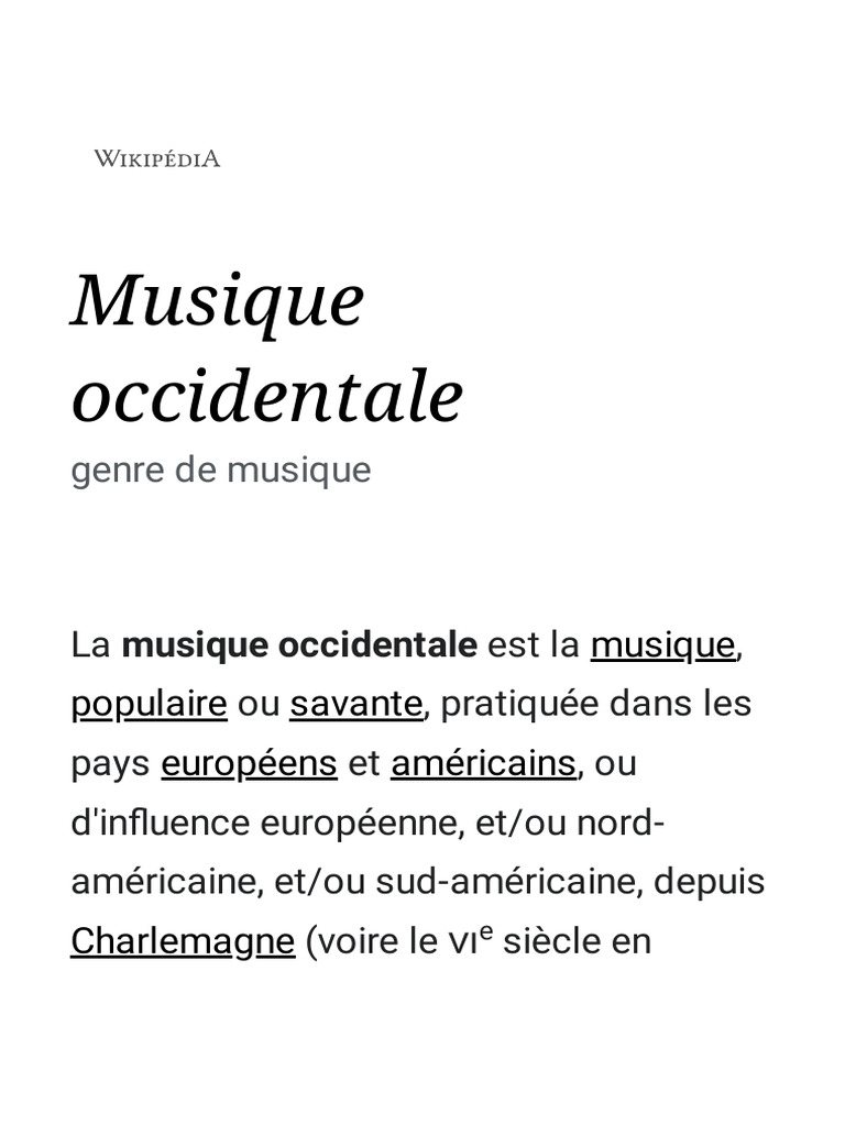 Histoire de la musique occidentale | PDF | Harmonie | Mode (musique)