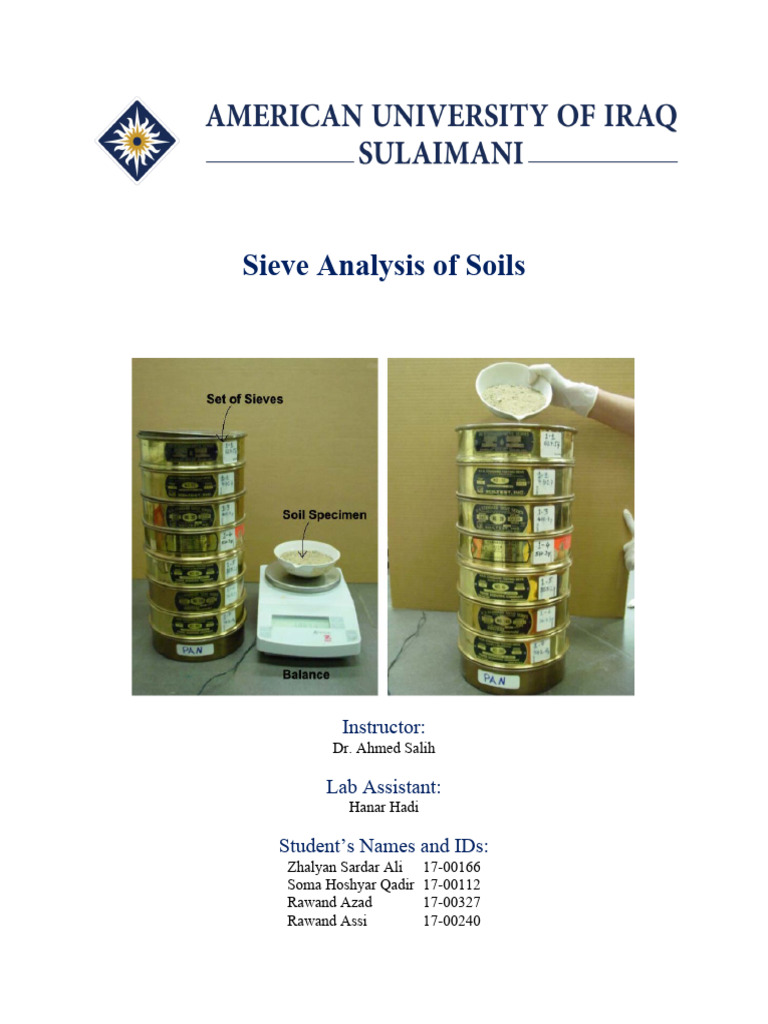 Engineering Laboratory - Sieve Analysis | PDF | Particle Size ...