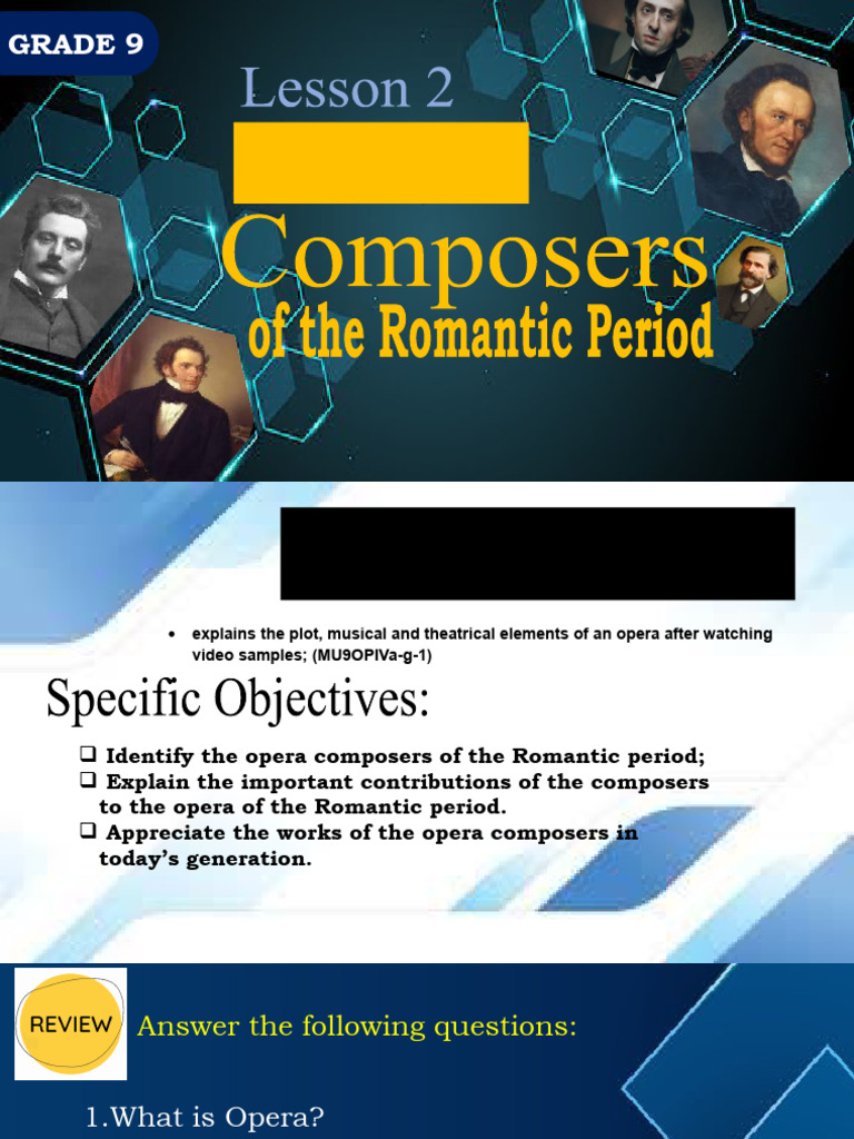 Q4 PPT-Music9 - Lesson 2 (Opera Composers of The Romantic Period) | PDF ...