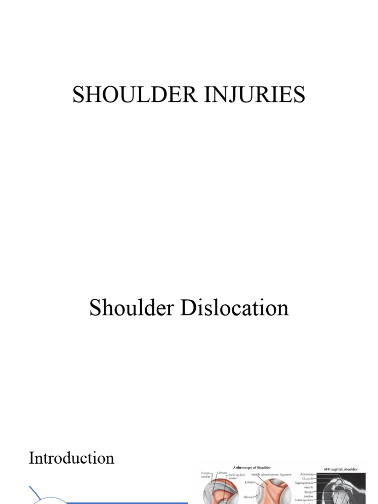 Shoulder Injury | Download Free PDF | Shoulder | Musculoskeletal System