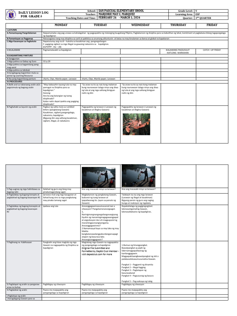 DLL Esp-5 Q3 W5 | PDF