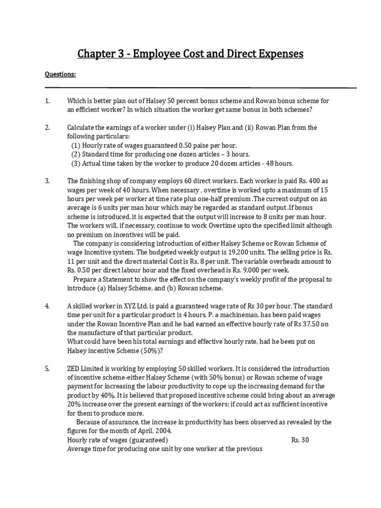 08032022_CA__Anu_Agarwal_Chapter_3___Employee_Cost_and_Direct_Expenses_1646721262 (1) | PDF ...