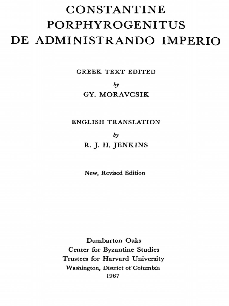 CFHB 01_Constantine VII_De Administrando Imperio | PDF