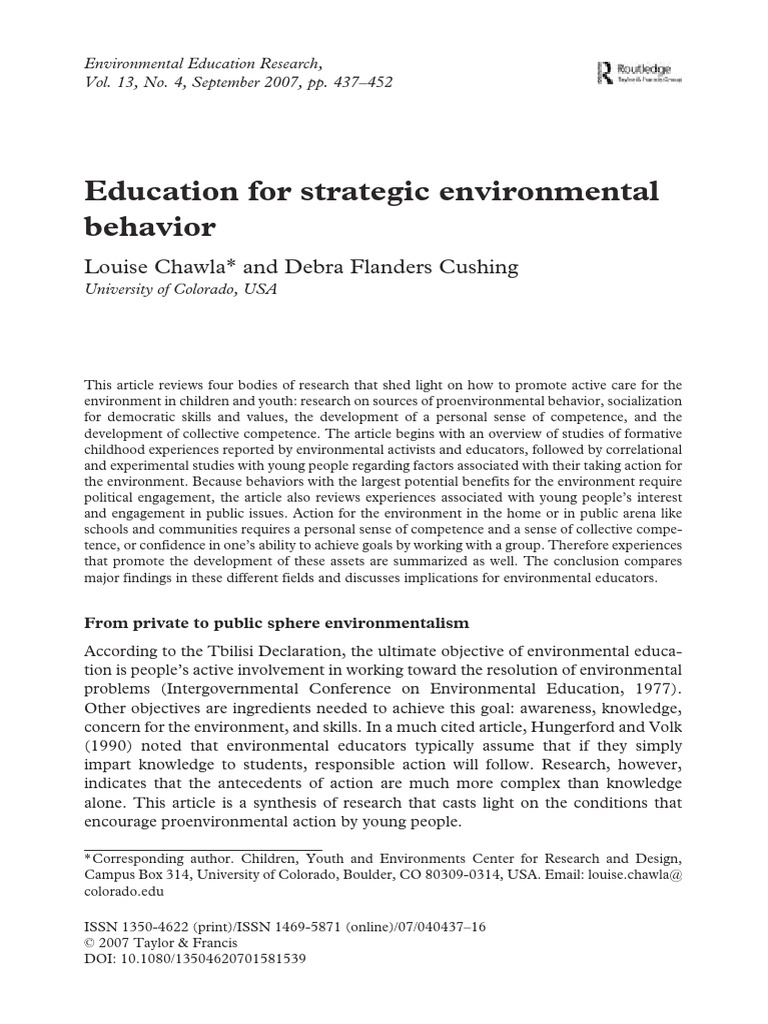 (SLE) Education For Strategic Environmental | PDF | Goal | Mentorship