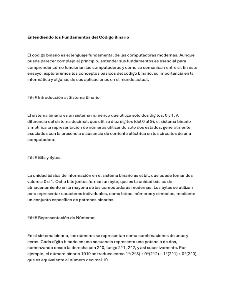 Entendiendo Los Fundamentos Del Código Binario Por Charlie Smith | PDF | Poco | Byte