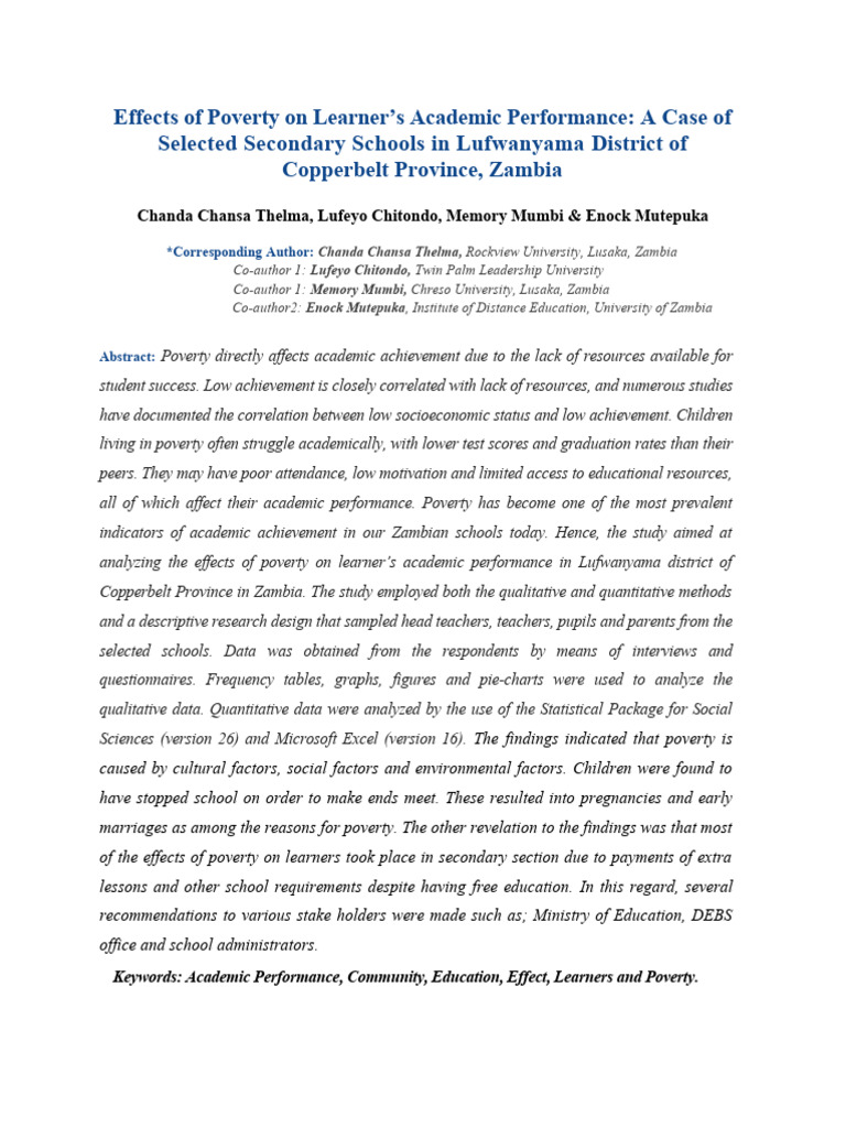 Article Povertylearners Done | PDF | Poverty | Poverty & Homelessness