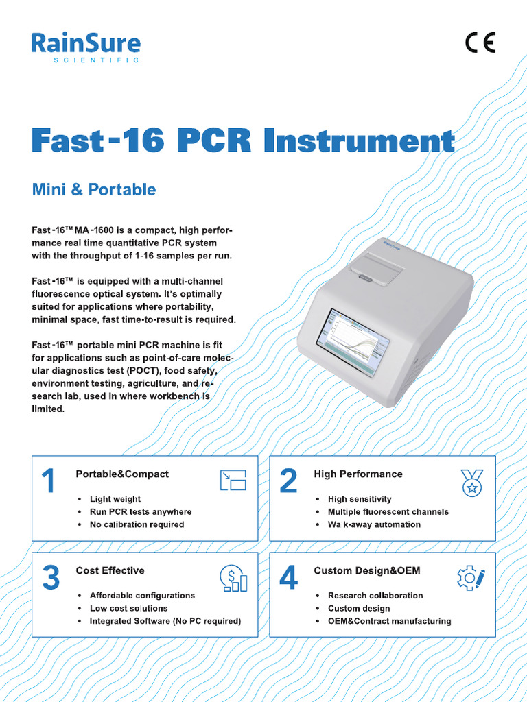 Brochure Rainsure Fast-16 Portable PCR Compressed | PDF