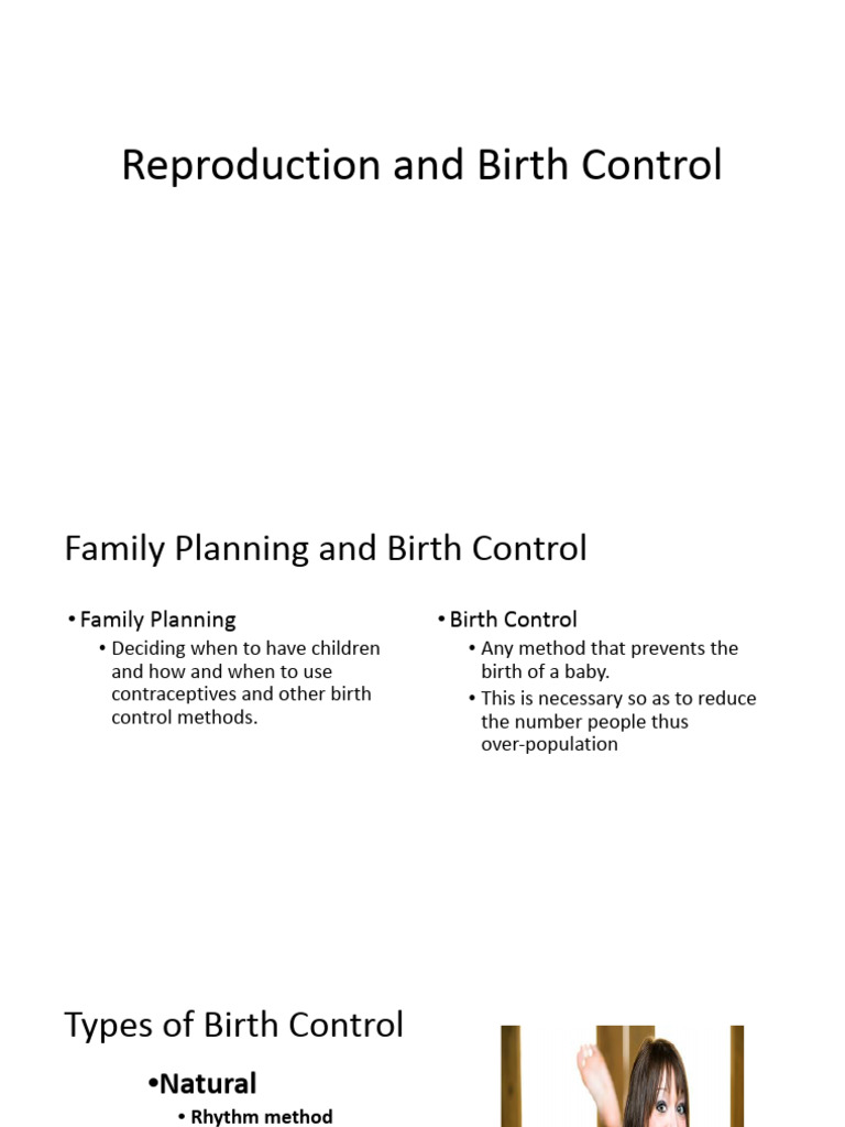 Reproduction and Birth Control | PDF | Birth Control | Combined Oral ...