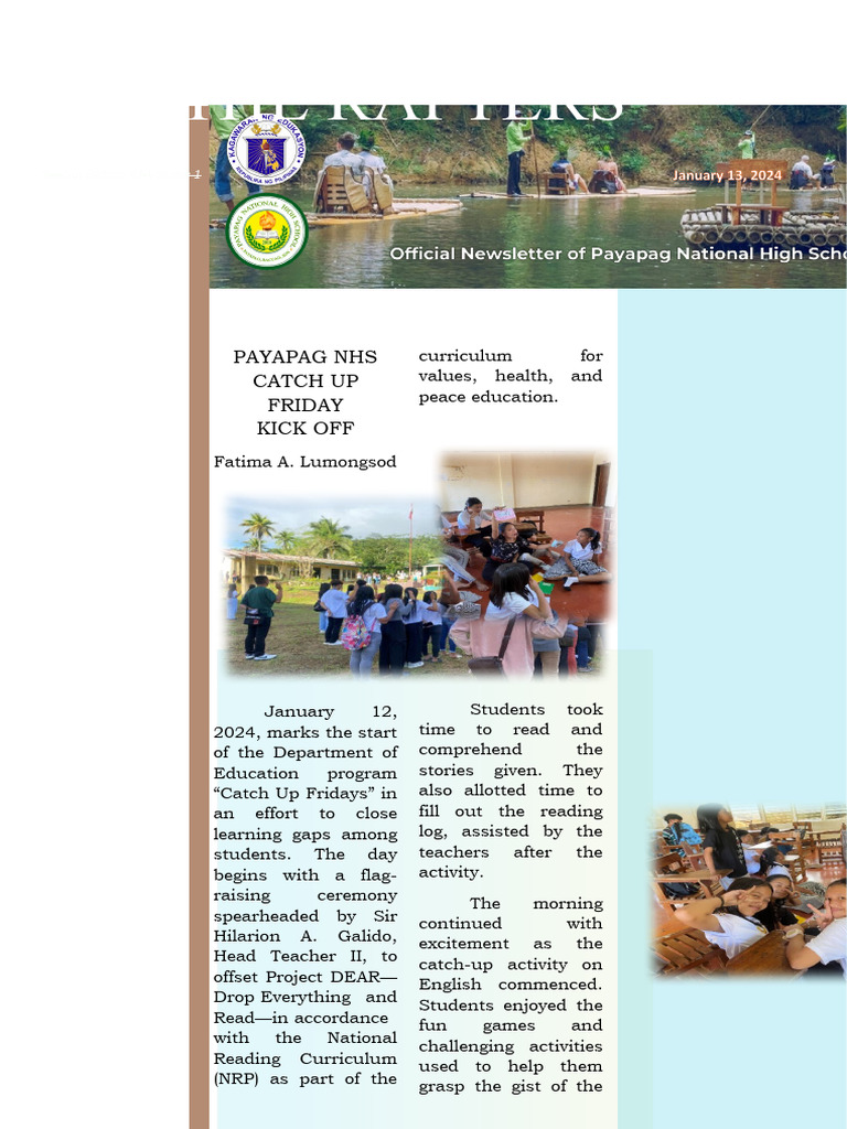 CatchUp Friday | PDF | Teaching | Human Communication