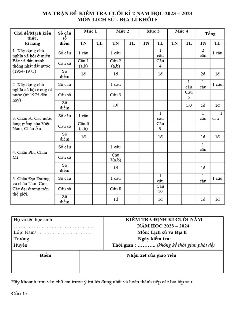 De KT Ls DL Hk2 Lop 5 | PDF