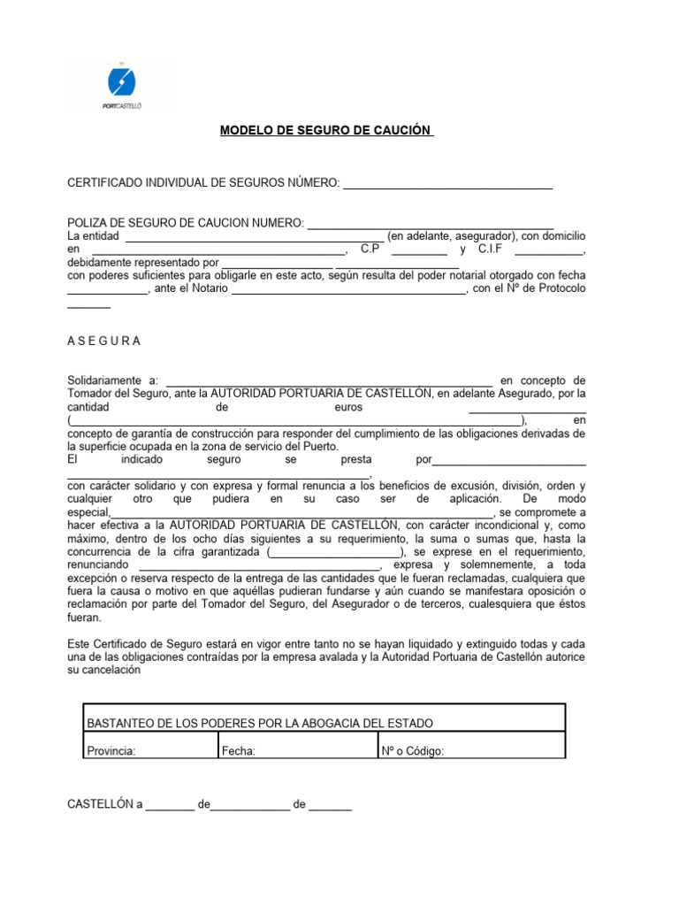 Modelo Seguro Caucin | PDF | Póliza de seguros