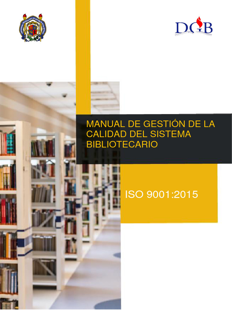 Manual De Gestión De La Calidad Del Sistema Bibliotecario Pdf