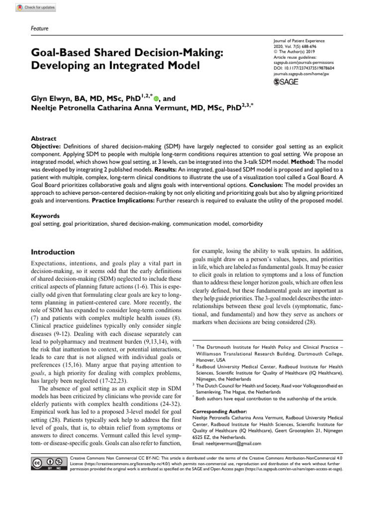 Practical Approaches To Person Centred Care - Journal Article | PDF | Goal | Health Care