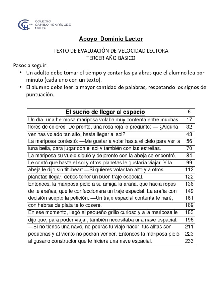 Apoyo Dominio Lector Texto 1 | PDF | Libros para adolescentes
