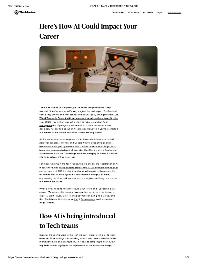 Here's How AI Could Impact Your Career | PDF | Artificial Intelligence ...
