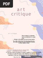 Four Steps of Art Criticism Guide | PDF | Works Of Art | Perception
