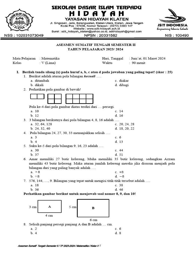 Kelas 5 ASTS MATEMATIKA 2 | PDF