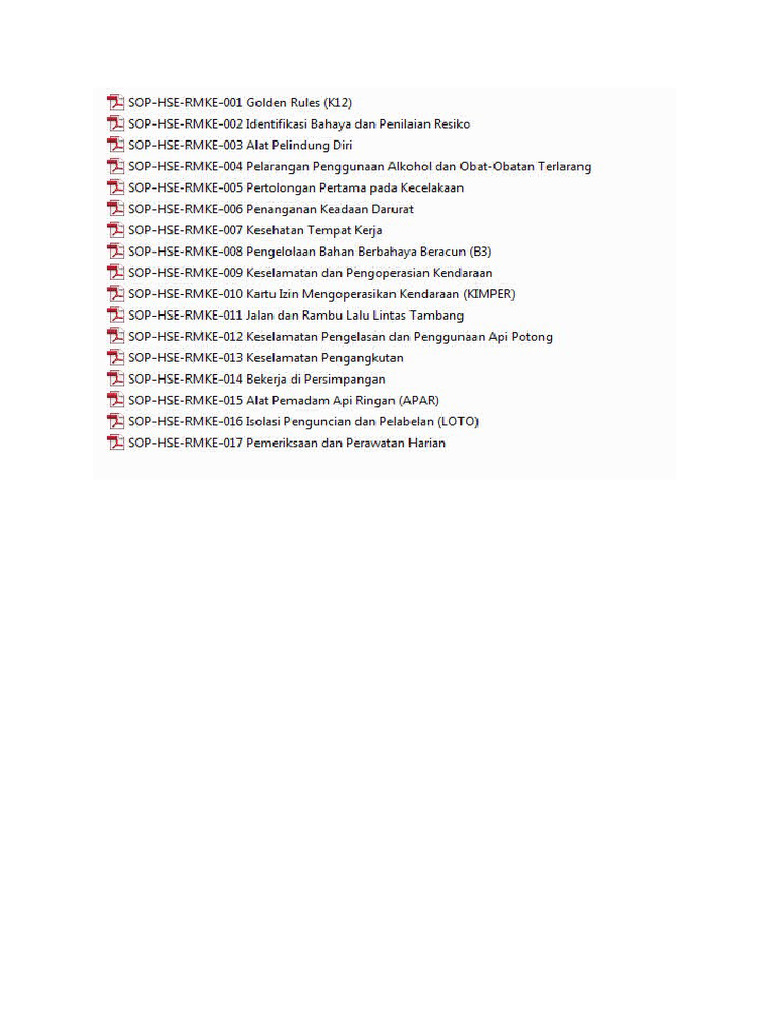 Sop - Register Check List | PDF
