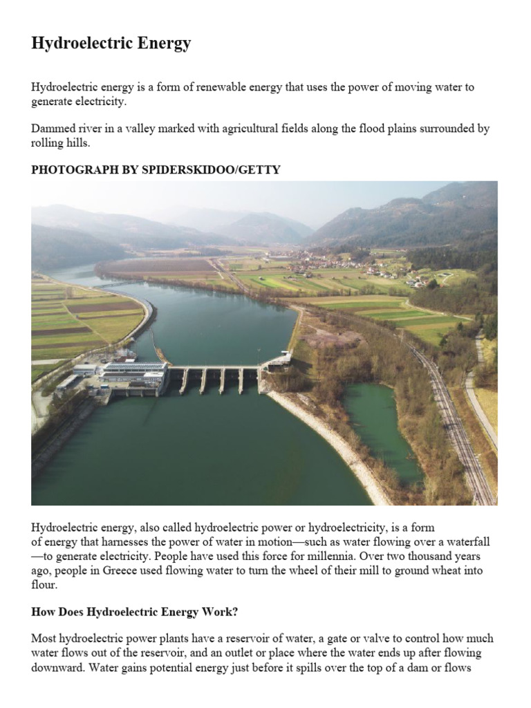 Hydroelectric Energy | PDF | Hydroelectricity | Reservoir