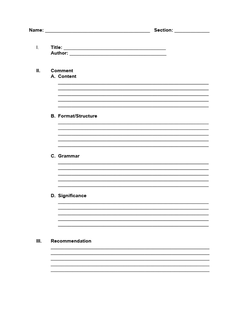 Document Review Template Guide | PDF | Finance & Money Management