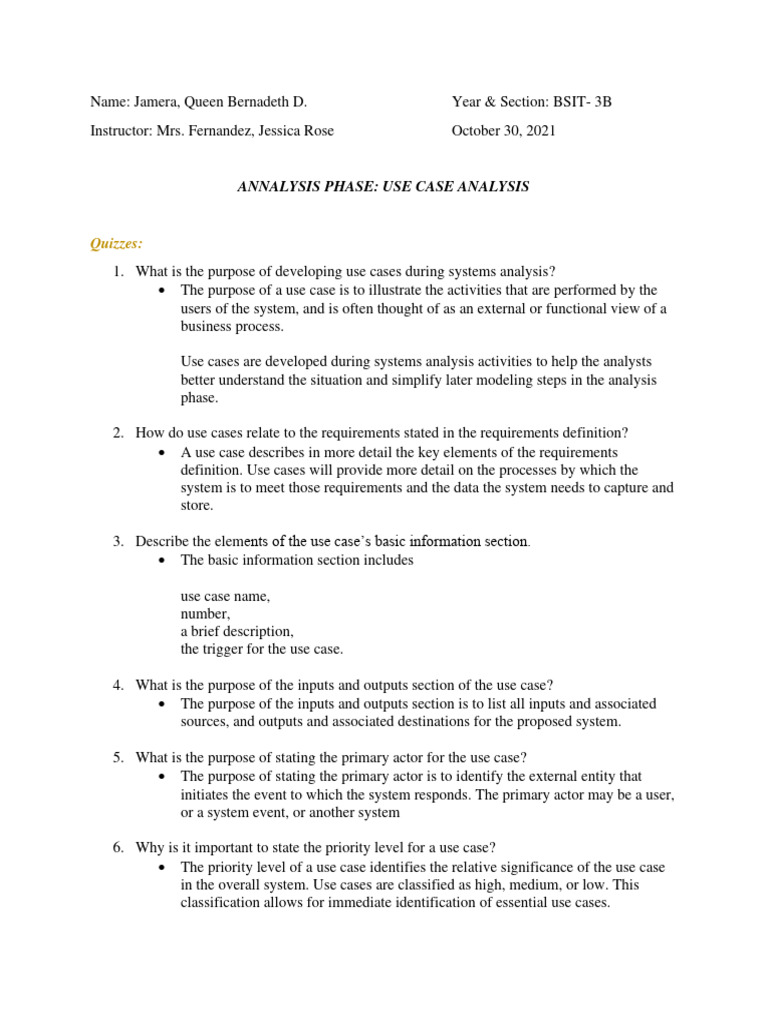Use Case Analysis in Systems Design | PDF | Use Case | System