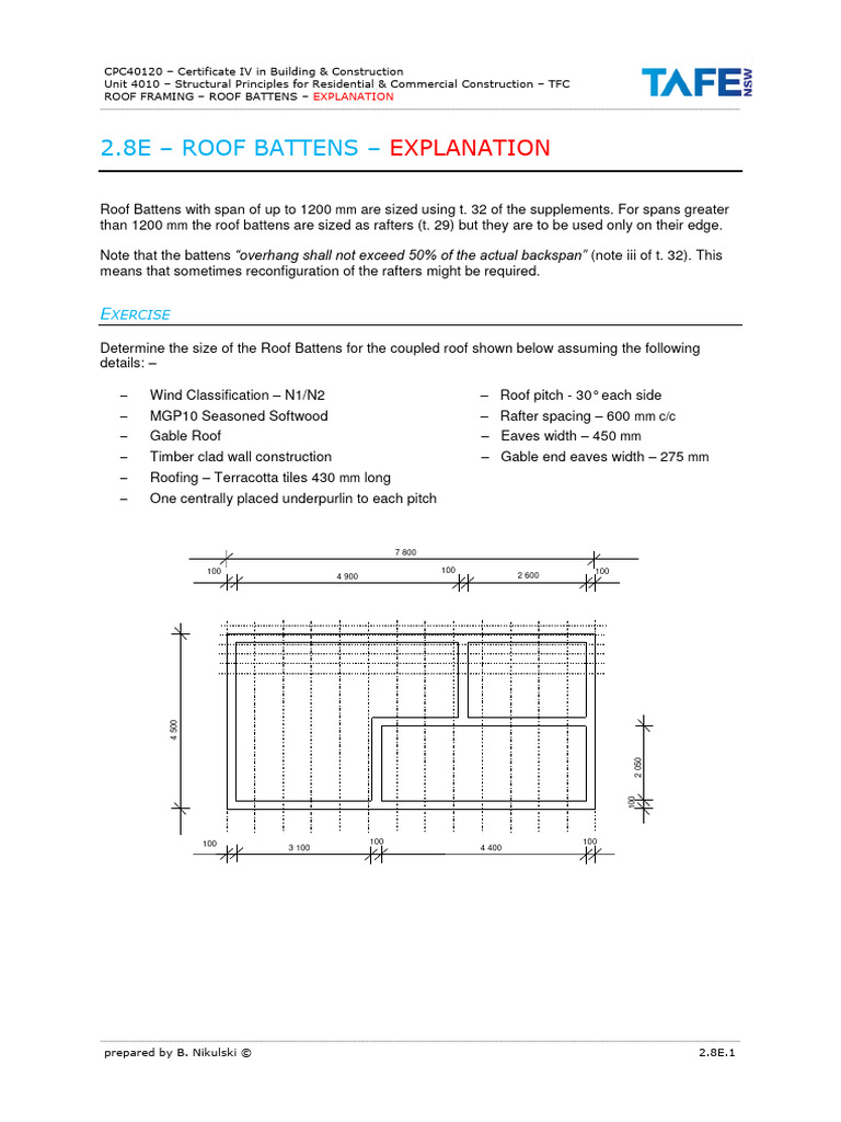 Roof Battens Guide for Builders | PDF | Roof | Architectural Design