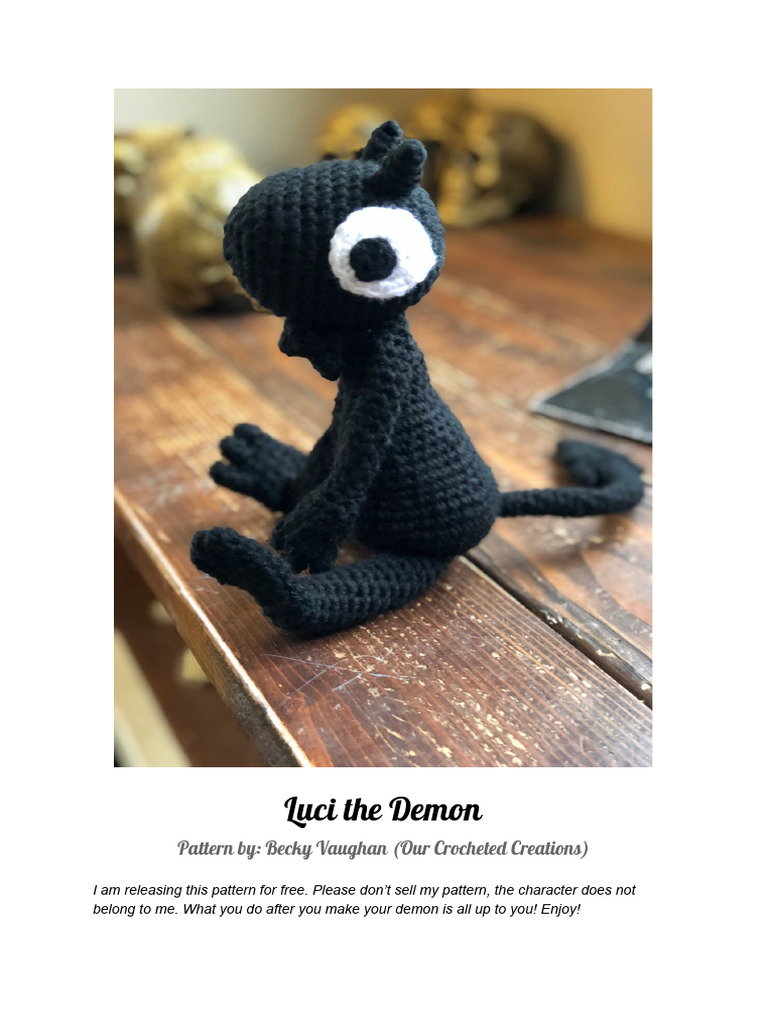 Luci The Demon Pattern 2 | PDF | Crochet | Textiles