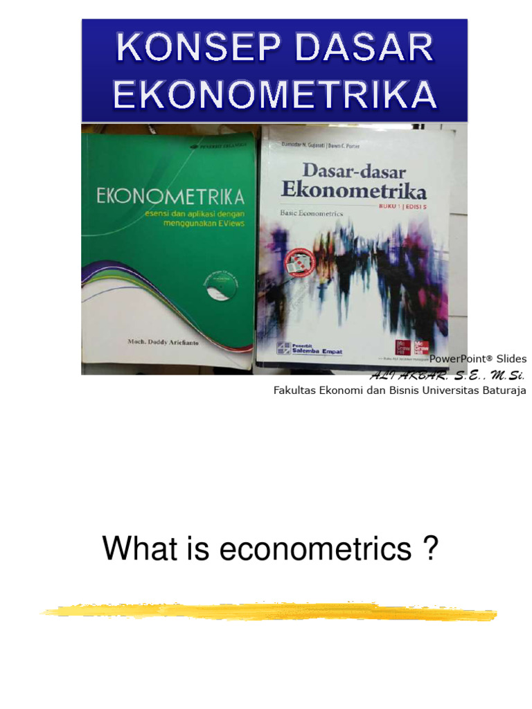 Chapter 1 - Konsep Dasar Ekonometrika | PDF Chapter 1 - Konsep Dasar Ekonometrika | PDF