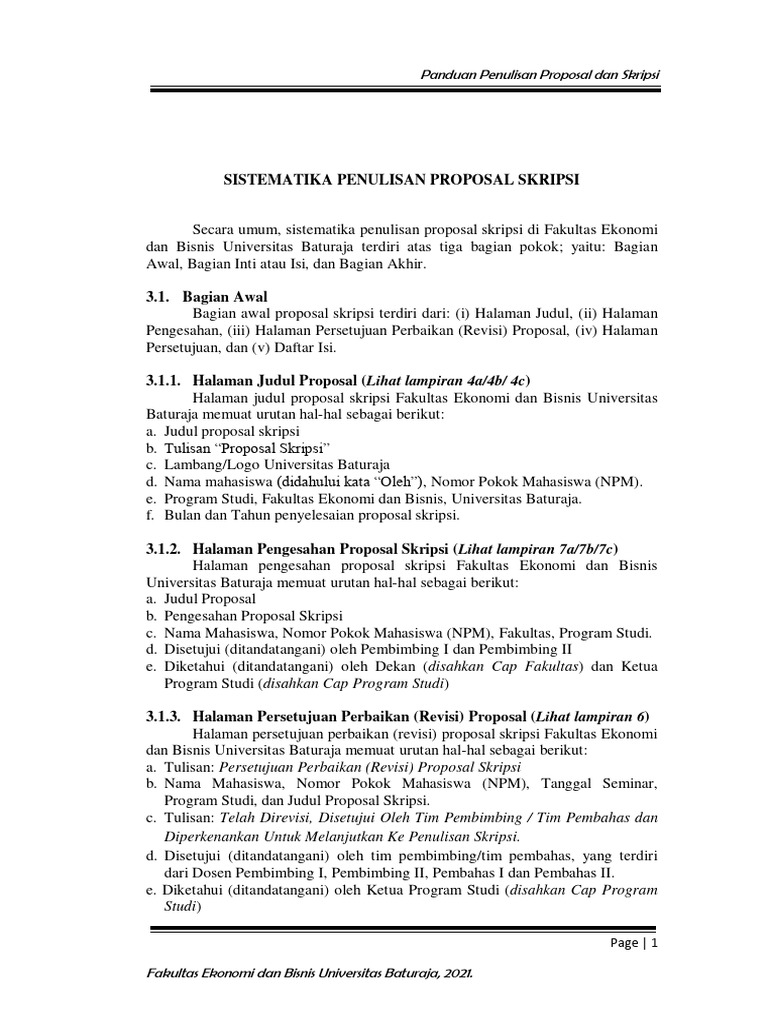 Struktur Proposal Skripsi Baturaja | PDF | Seni