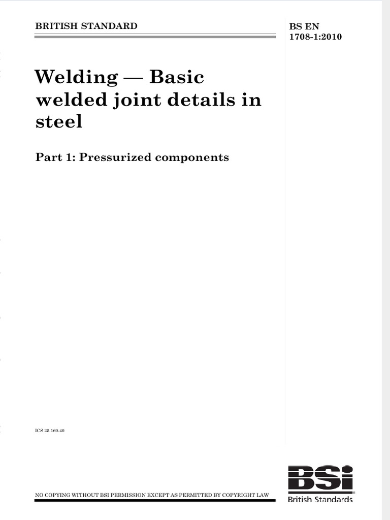 Vdocument - in - Bs en 1708 1 2010 | PDF | Welding | Construction
