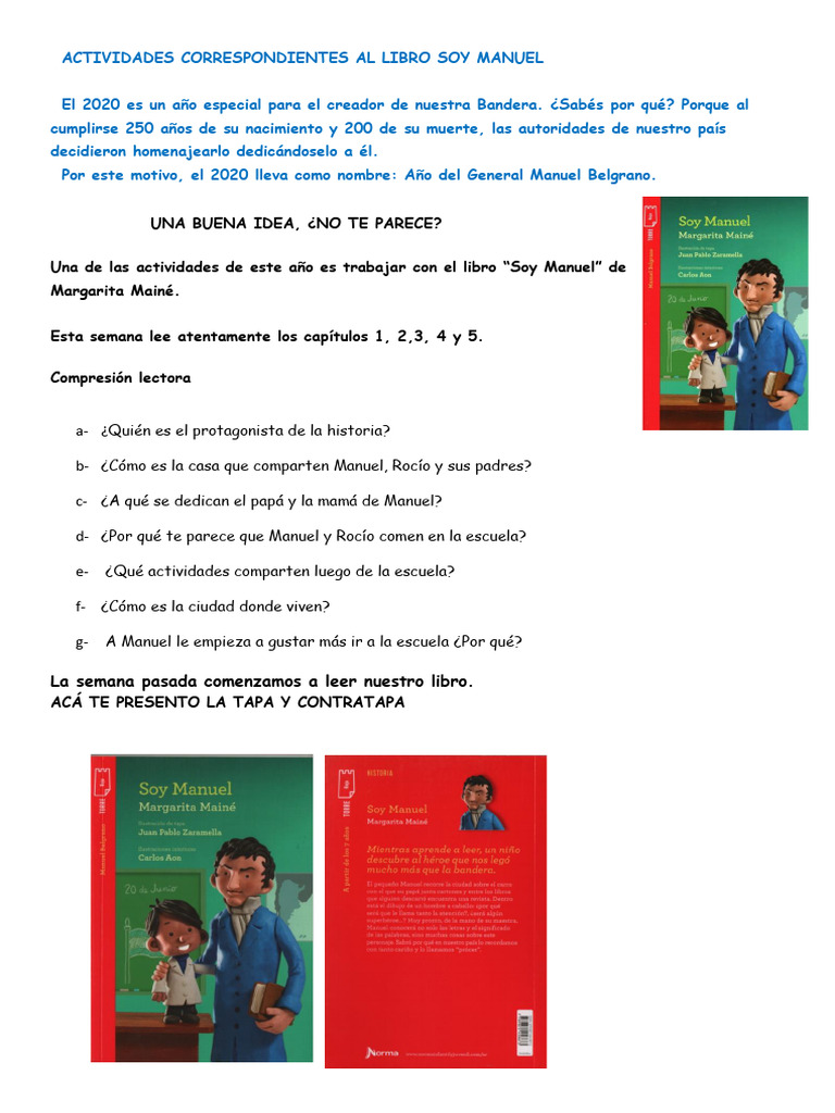 Actividades de Lectura: Soy Manuel | PDF | Ficción general