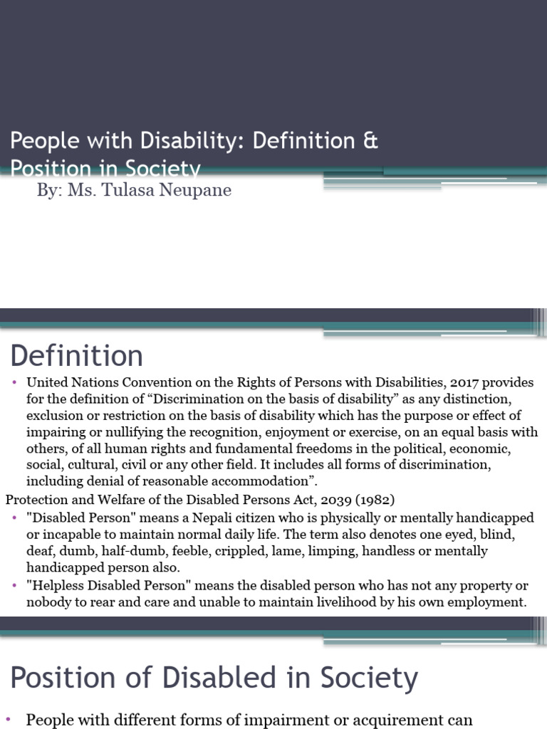 People With Disability | PDF | Disability | Poverty