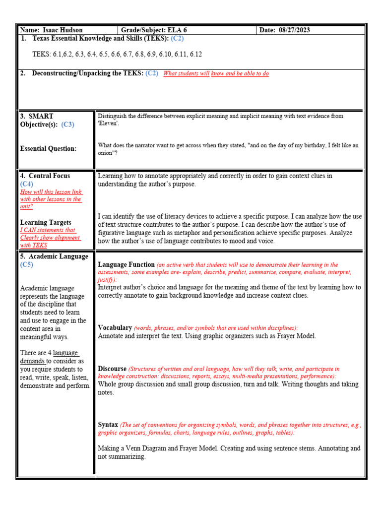edtpa lesson plan guide lpg | PDF | Educational Assessment | Behavior Modification