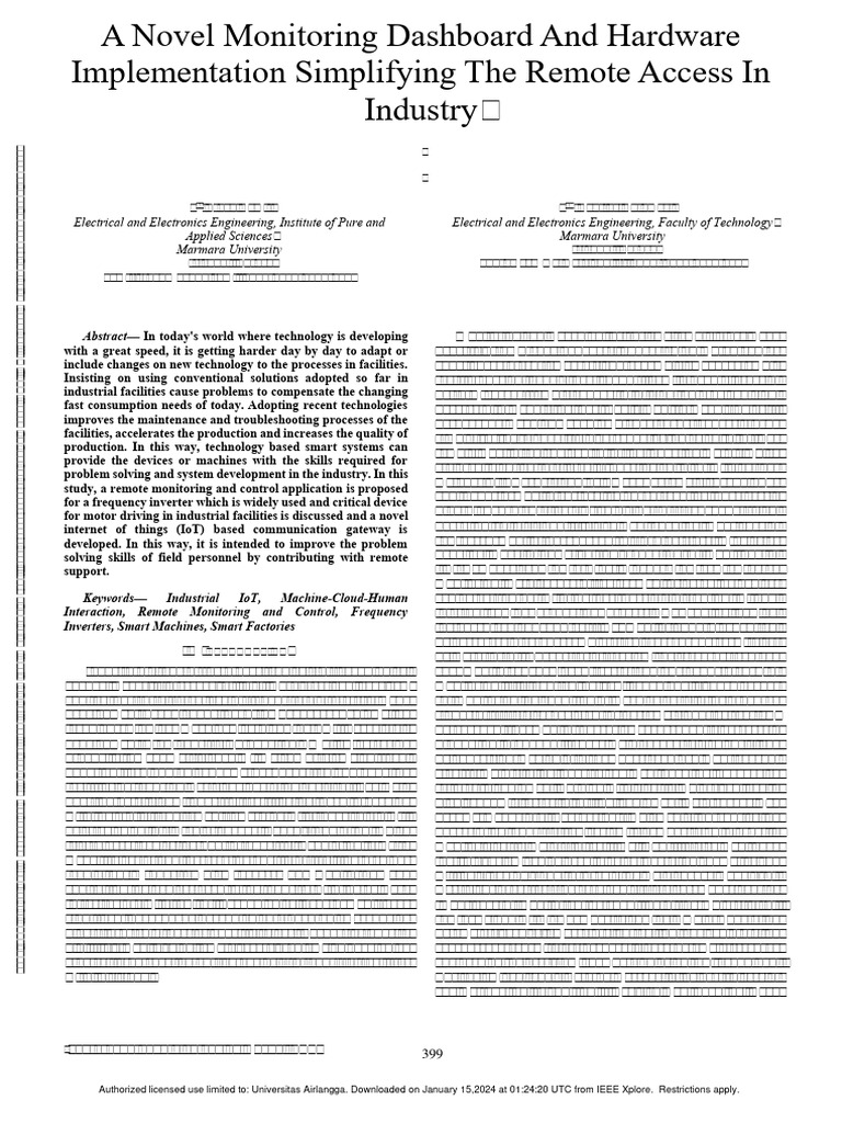 A Novel Monitoring Dashboard and Hardware Implementation Simplifying The Remote Access in ...