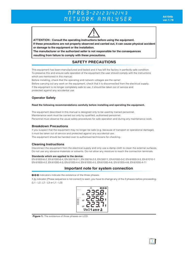 MPR63 - 22 - 23 - 42 - 43 - User - Manual Eng v1.78 | Download Free PDF | Menu (Computing) | Safety