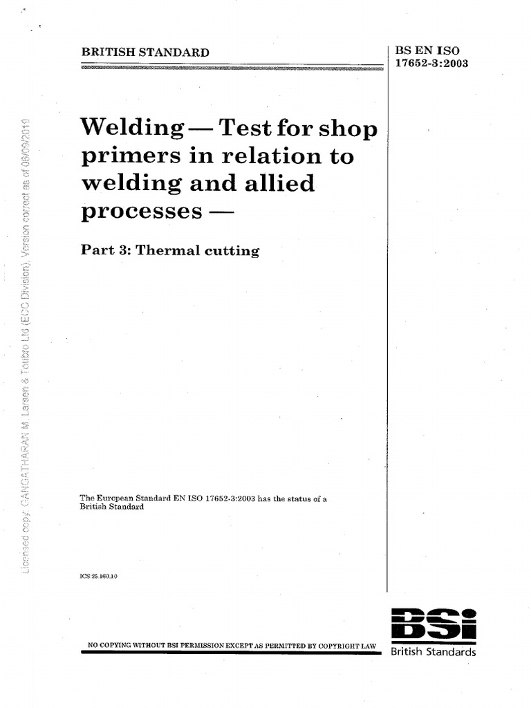 BS en Iso 17652-3-2003 | PDF