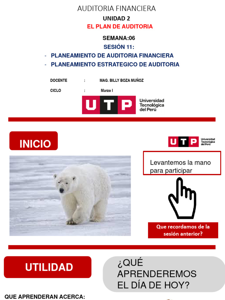 s06 - s1 Auditoria Financiera | PDF | Auditoría | Planificación