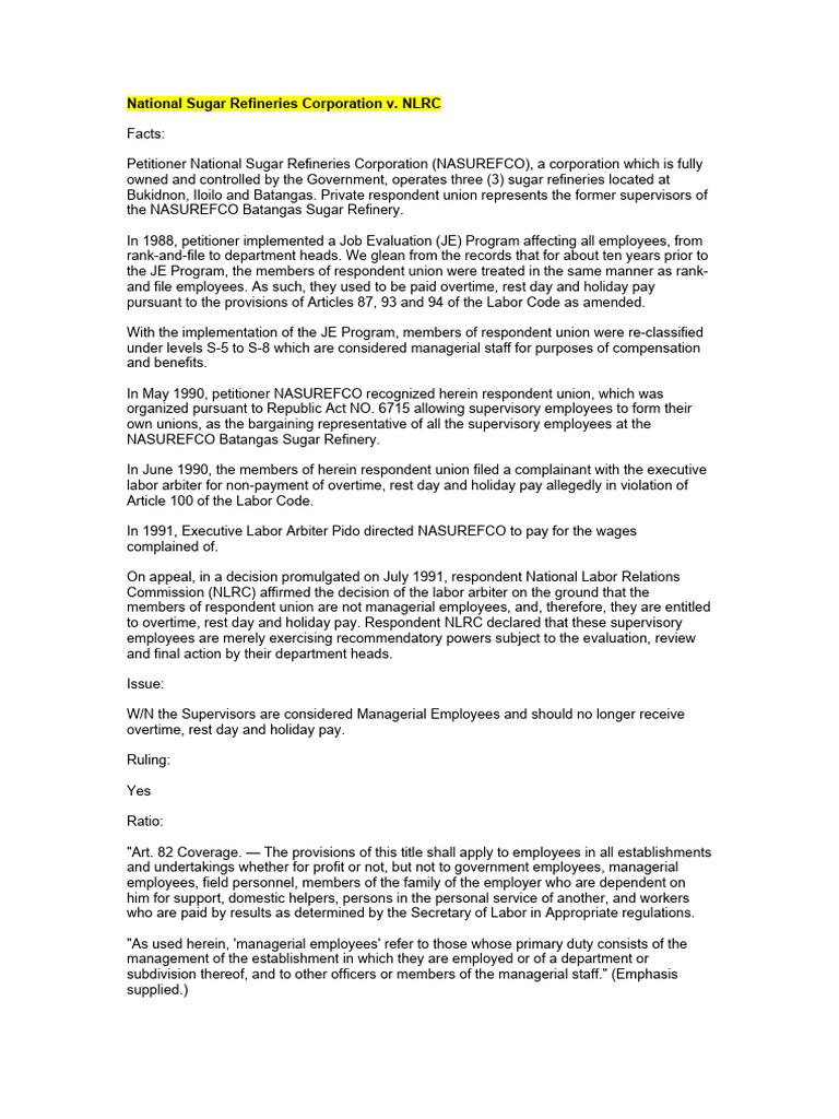 Labor-Digest - Self Study 2 | PDF | Employment | Overtime