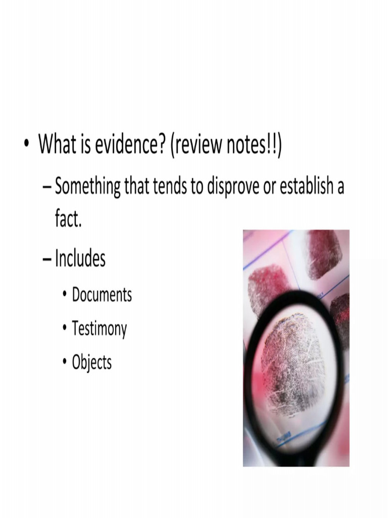 Types of Evidence | PDF