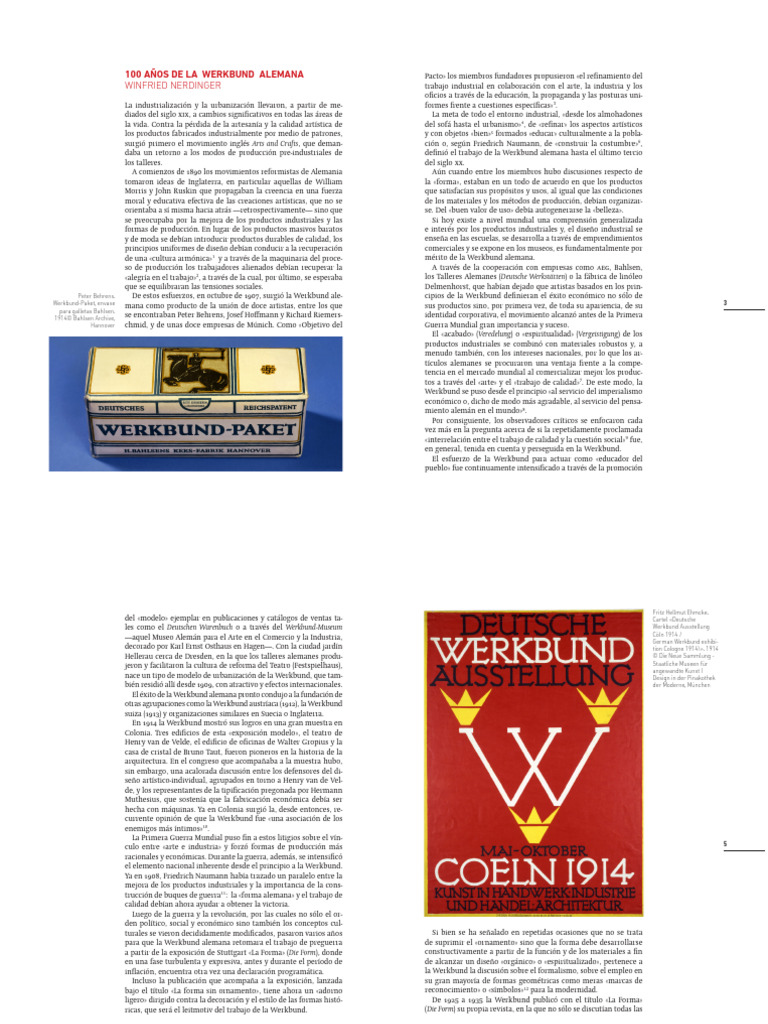 100 Años de La Werkbund Alemana | PDF | Alemania | Política mundial