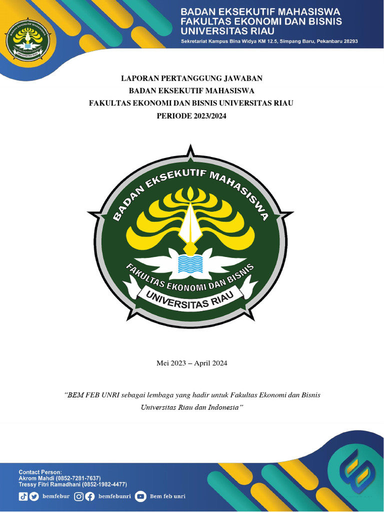 Revisi LPJ Musma Bem Feb Unri Tahun 2023-2024 | PDF | Karier & Perkembangan