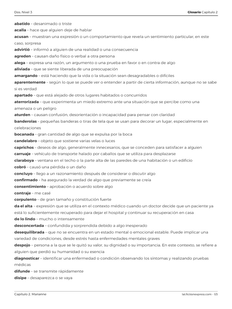 Glosario Dos Capitulo 2 | PDF | Sicología