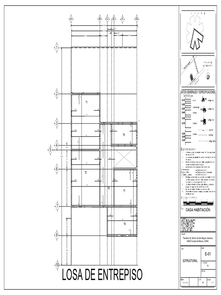 6iv16 Pra2 Eq04 04 Planta Armado Entrepiso | PDF