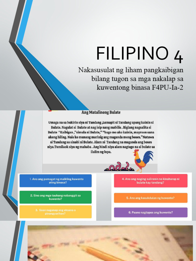 Filipino 4 Q1 W9 D1 | PDF