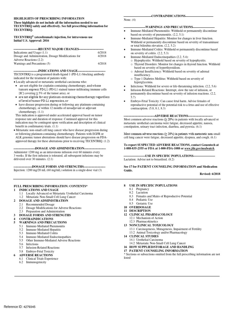 Highlights of Prescribing Information | PDF | Medical Specialties | Diseases And Disorders