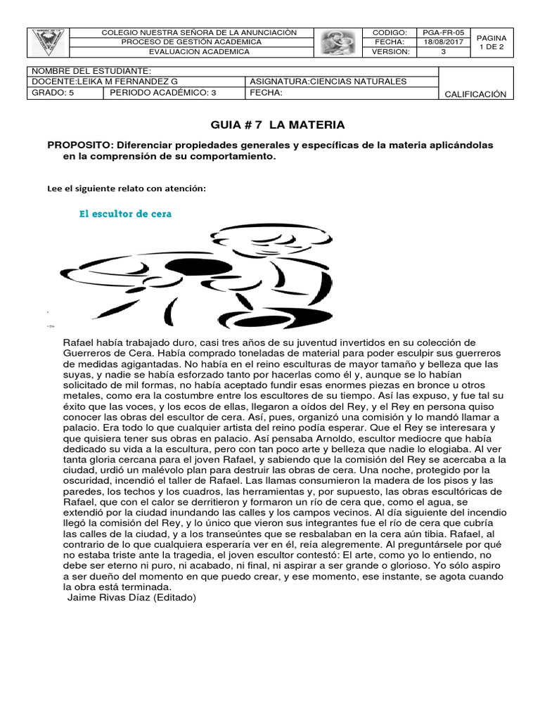 Propiedades y Cambios de la Materia | PDF | Líquidos | Agua