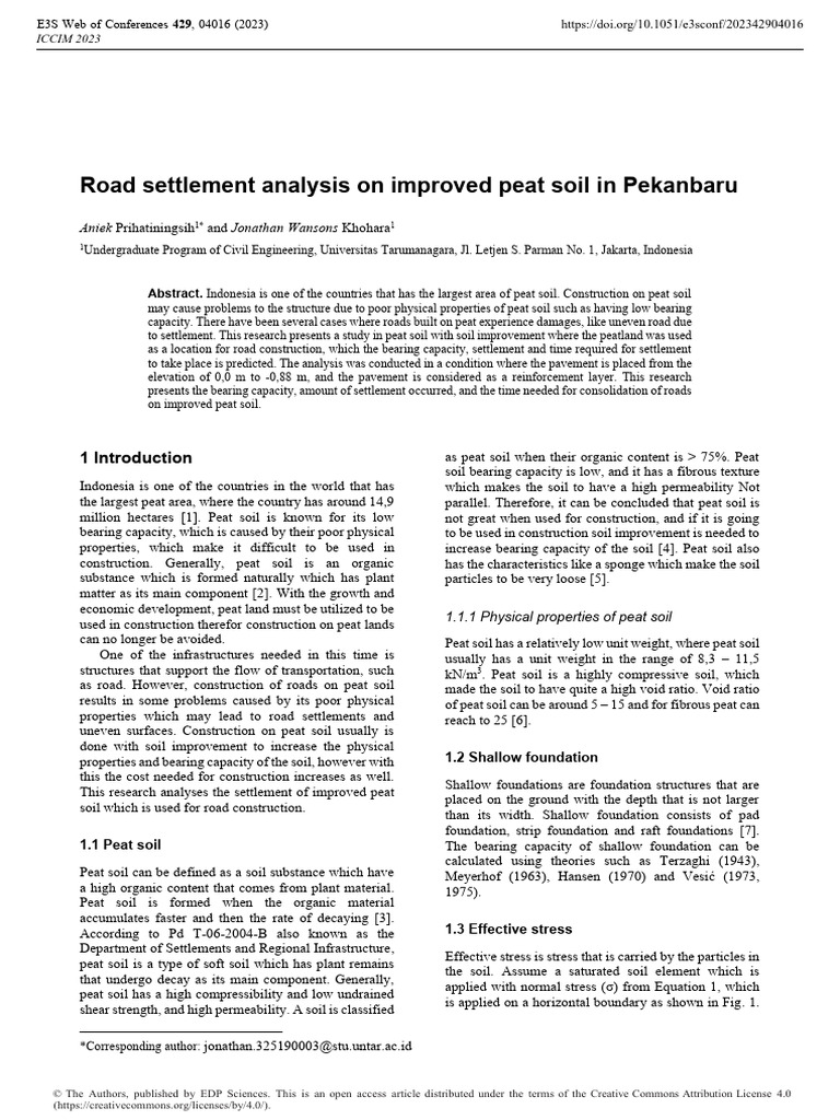 Road Settlement | Download Free PDF | Stress (Mechanics) | Soil