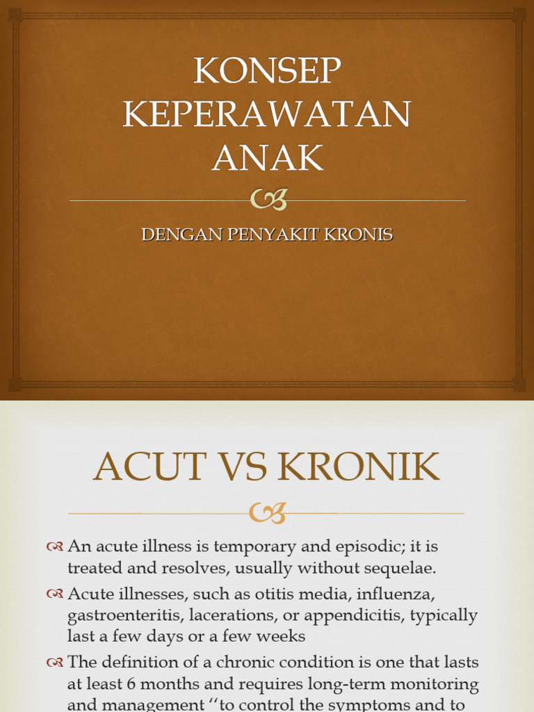 Konsep Keperawatan Anak Penyakit Kronis Pdf Chronic Condition