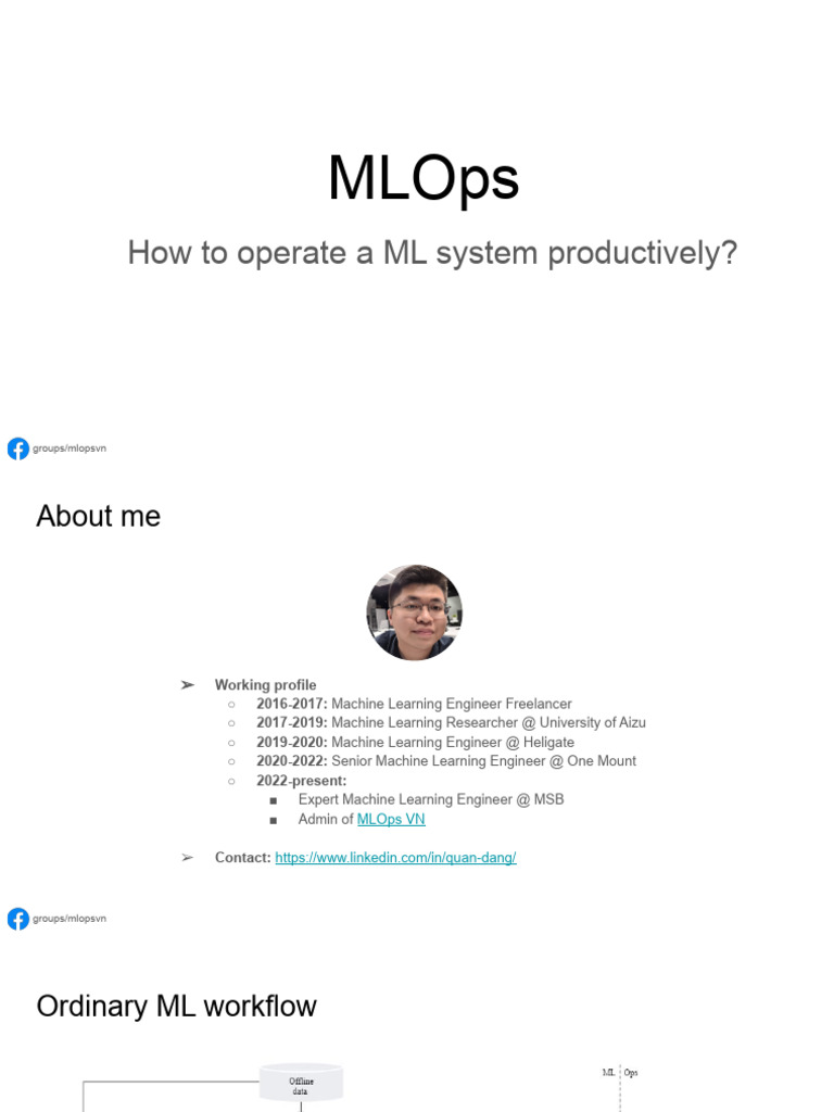 Mlops Pdf Version Control Metadata